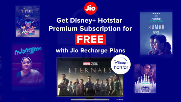 Get Disney+ Hotstar Premium Subscription for Free with Jio Recharge ...