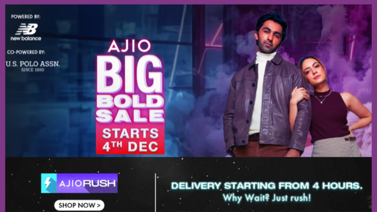 Ajio Big Bold Sale 2025 Upto 90% OFF + 10% Cashback